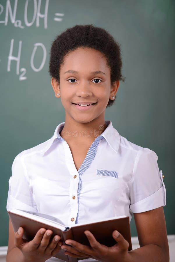 Happy Girl Doing Math Blackboard Class Stock Photos - Free & Royalty ...