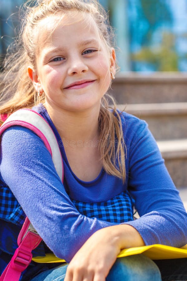 School aged girl stock image. Image of beautiful, happiness - 32842355