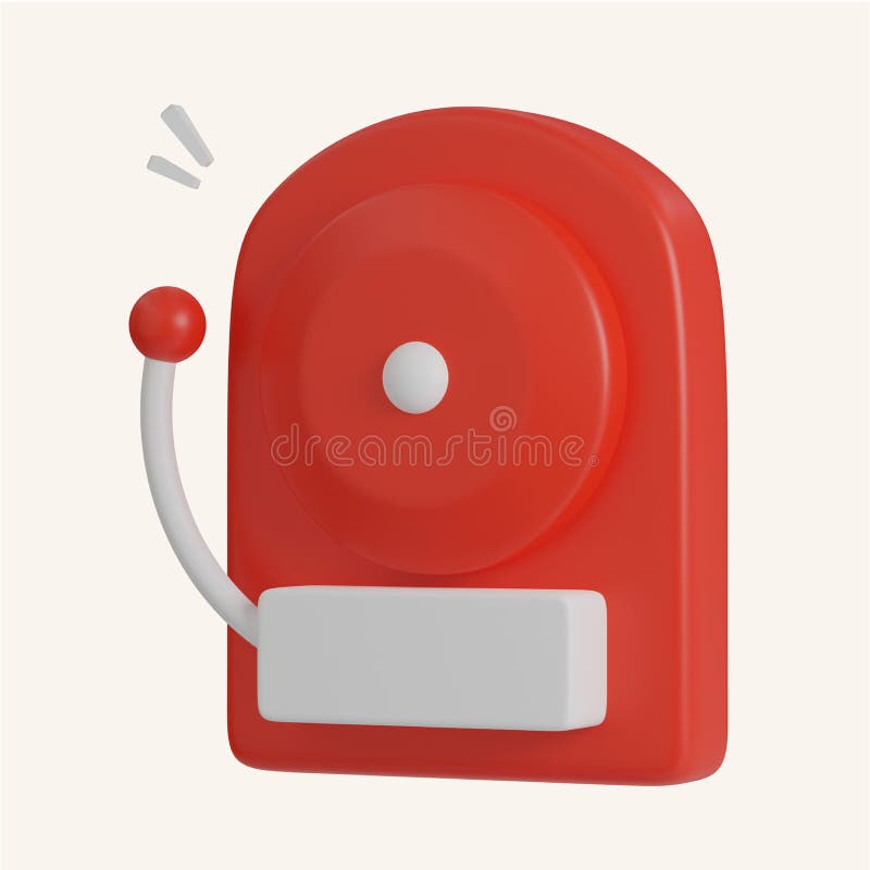 School Alarm Icons. Minimal 3D Illustration School Education. Stock ...