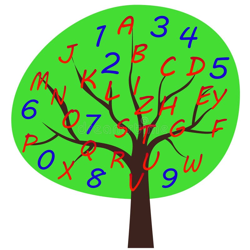 Alphabet tree stock vector. Illustration of education - 17993240