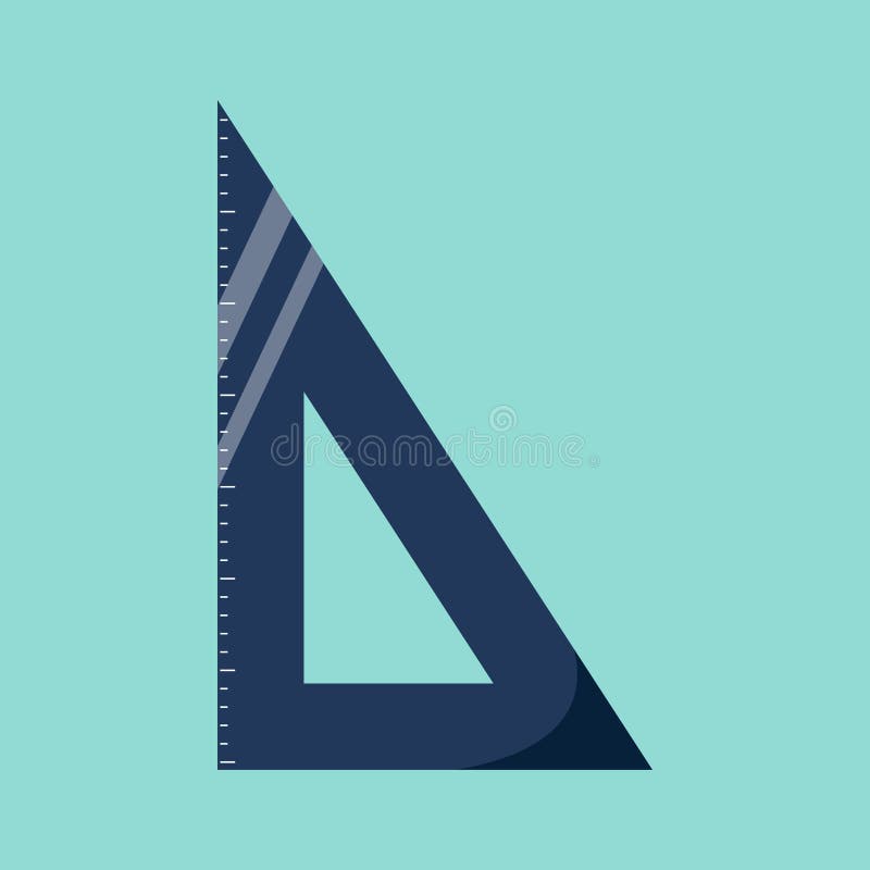 School angle ruler icon stock vector. Illustration of straightedge ...