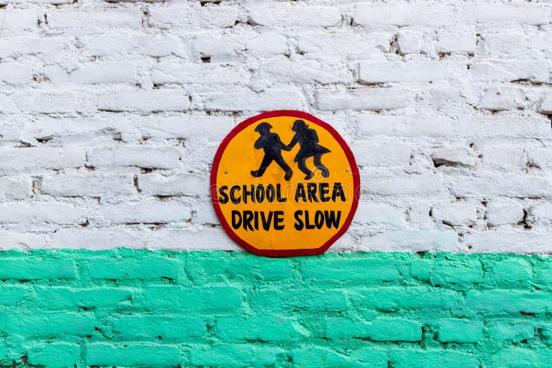 Drive Slow, Accident Prone Area Sign Board On The Highway, Roadside ...