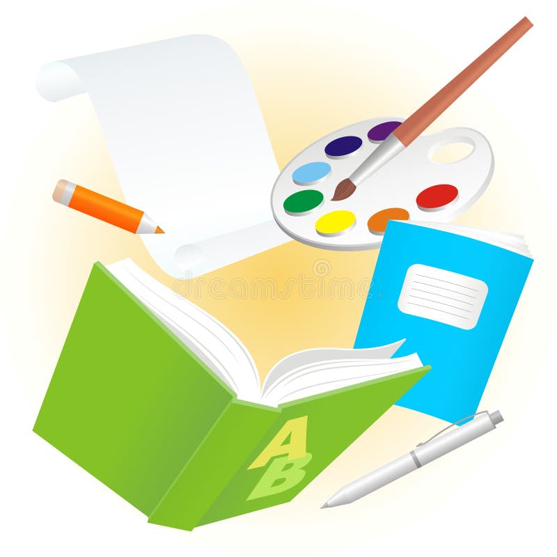 School attributes stock vector. Illustration of school - 10136561