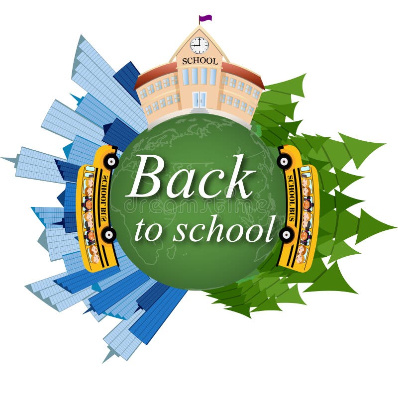 School. Back To School on the Map. Stock Vector - Illustration of ...