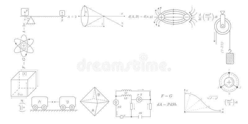 School Background in Physics and Mathematics .Formulas and Drawings ...