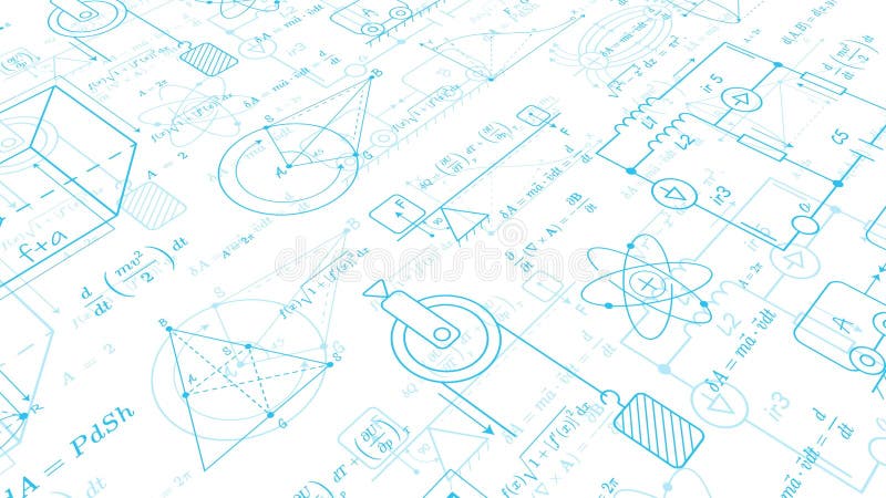 Physics and Mathematics Science and Education Background. Stock Video ...