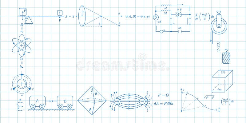 School Background in Physics and Mathematics .Formulas and Drawings ...