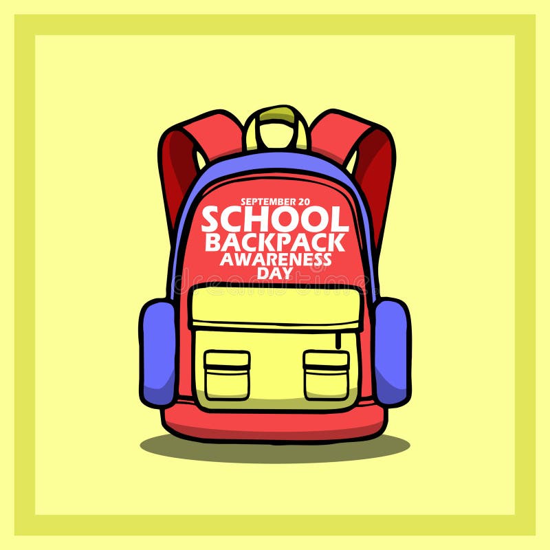 School Backpack Awareness Day on September 20 Stock Vector ...