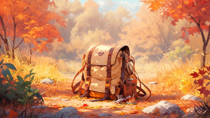 Drawing of School Satchel, Backpack for Books and Textbooks, School ...