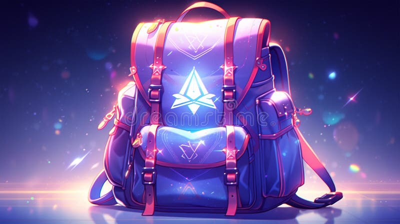 Drawing of School Satchel, Backpack for Books and Textbooks, School ...