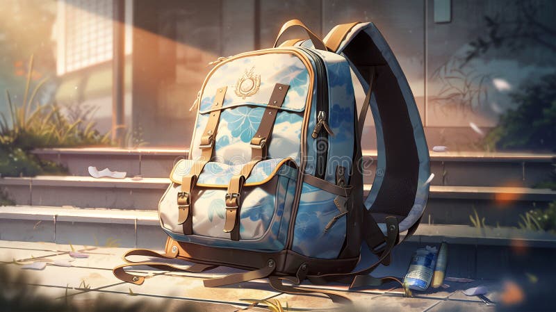 Drawing of School Satchel, Backpack for Books and Textbooks, School ...