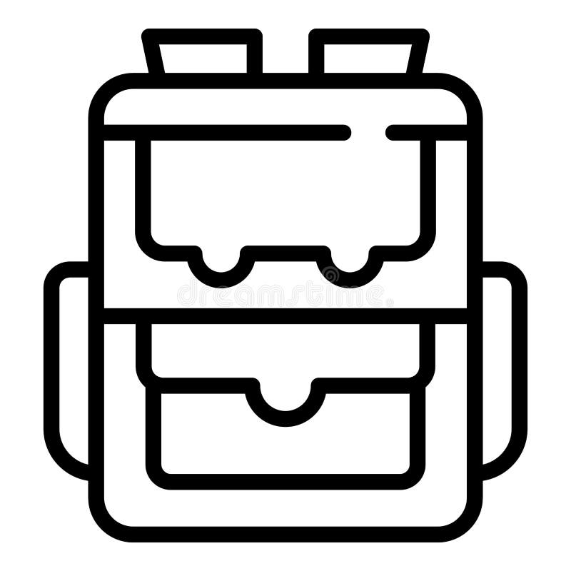 Backpack icon, flat style stock vector. Illustration of blanket - 78688147