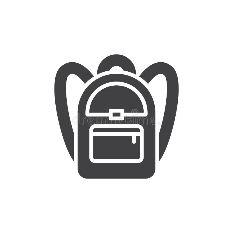 School Backpack Icon Vector Stock Vector - Illustration of graphics ...