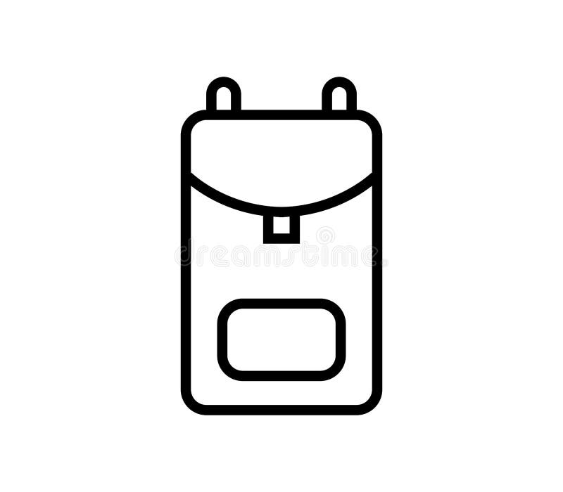 School backpack icon stock illustration. Illustration of white - 119597845