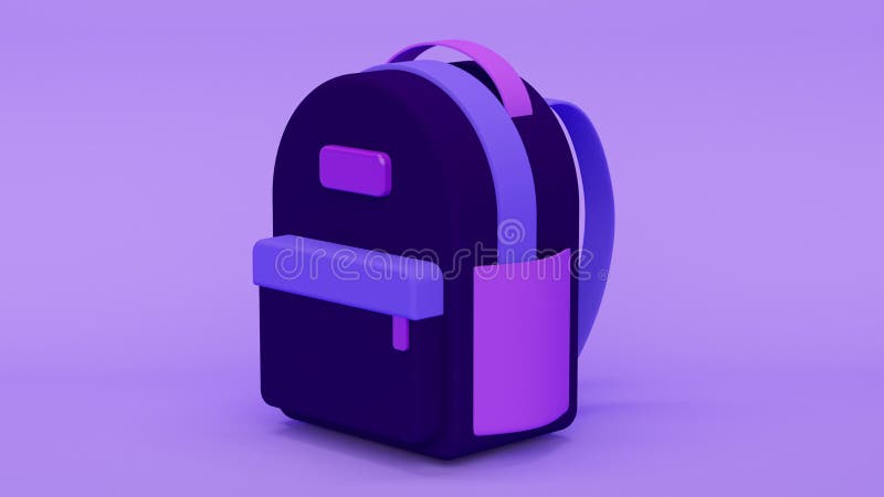 School Backpack on a Lilac Background. Abstract Loop Animation Stock ...