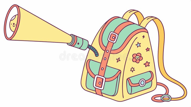 School Backpack with Megaphone, Symbolizing Education and Communication ...