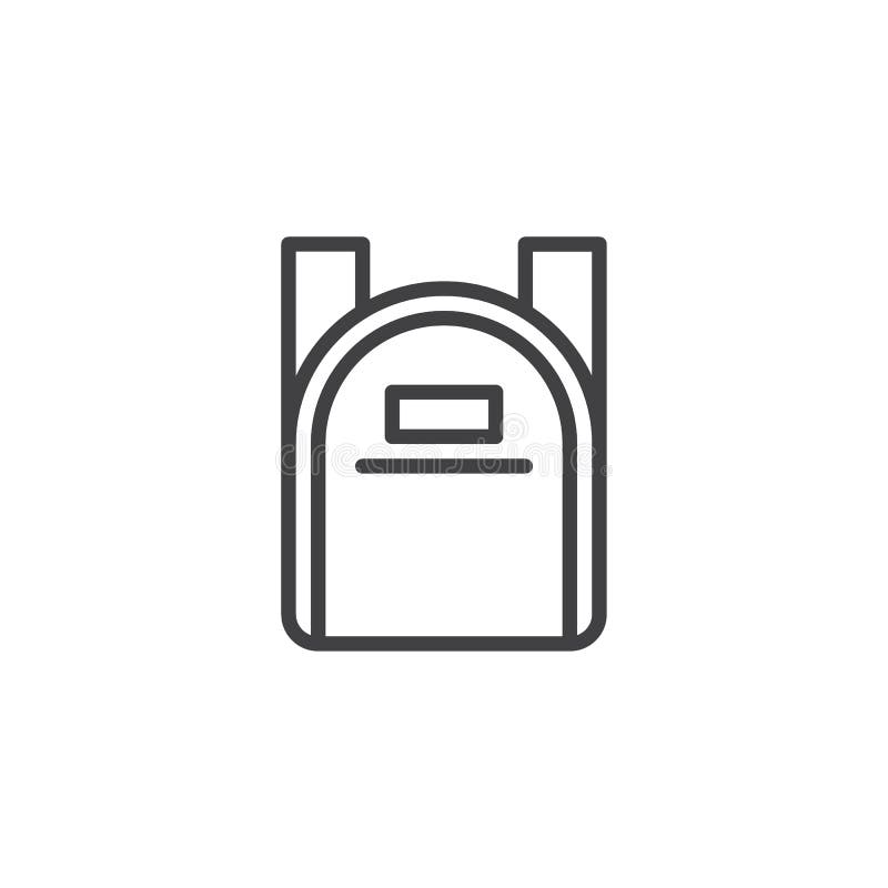Backpack, School Bag Filled Outline Icon Stock Vector - Illustration of ...