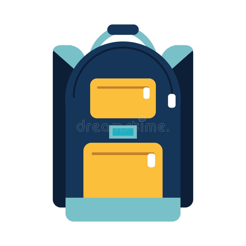 School Backpack Symbol Isolated Stock Vector - Illustration of ...