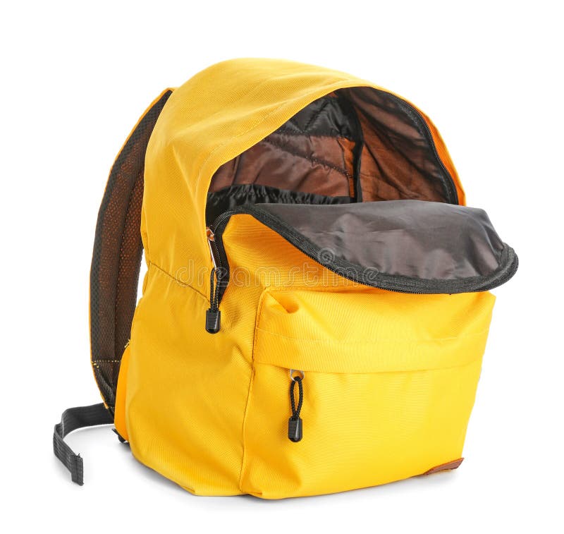 School Backpack on White Background Stock Photo - Image of knapsack ...