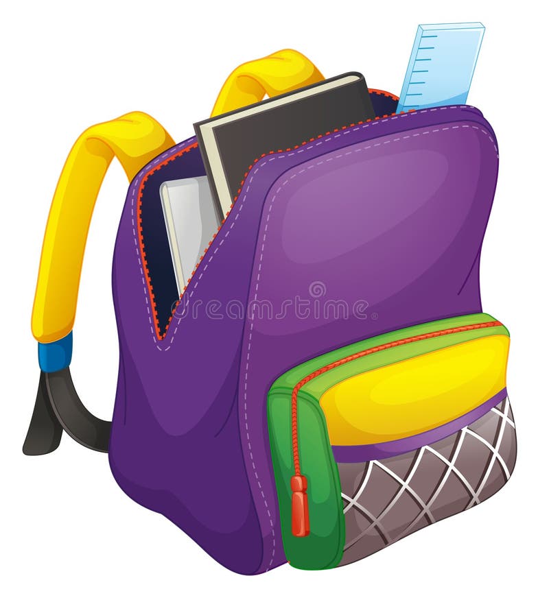 School bag stock vector. Illustration of pack, kindergarten - 26264389