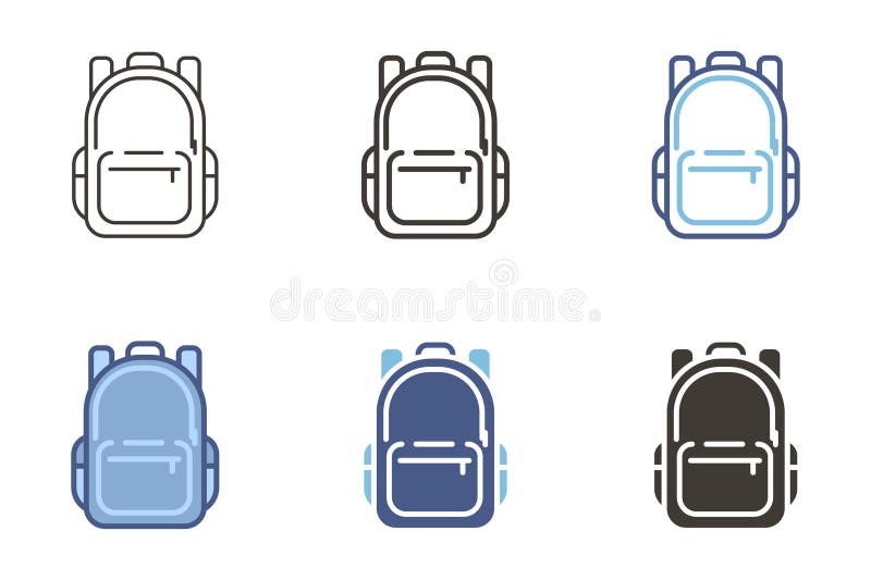 School Bag Backpack Icon. Vector Graphic Elements Stock Vector ...