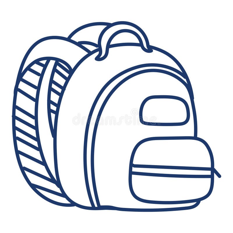 School bag doodle icon stock vector. Illustration of pupil - 289702294