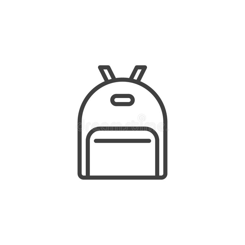 School Bag line icon stock vector. Illustration of schoolbag - 218386143