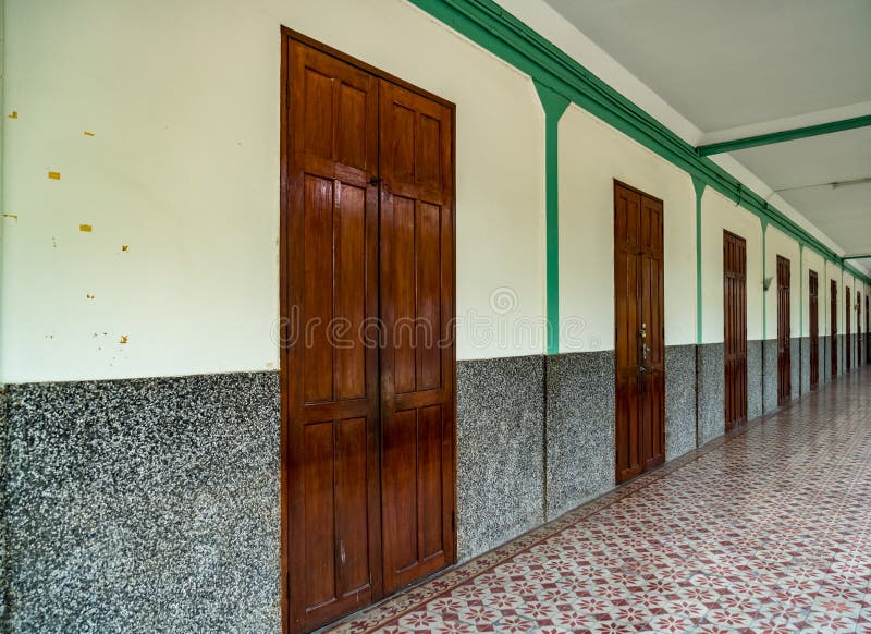 School balcony stock image. Image of facade, cement - 115657579