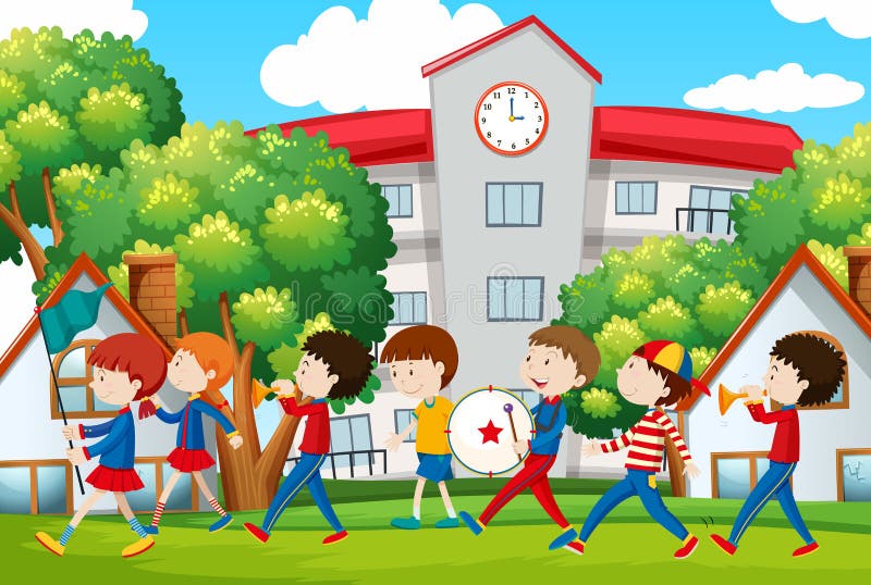 Kid Marching Stock Illustrations – 151 Kid Marching Stock Illustrations ...