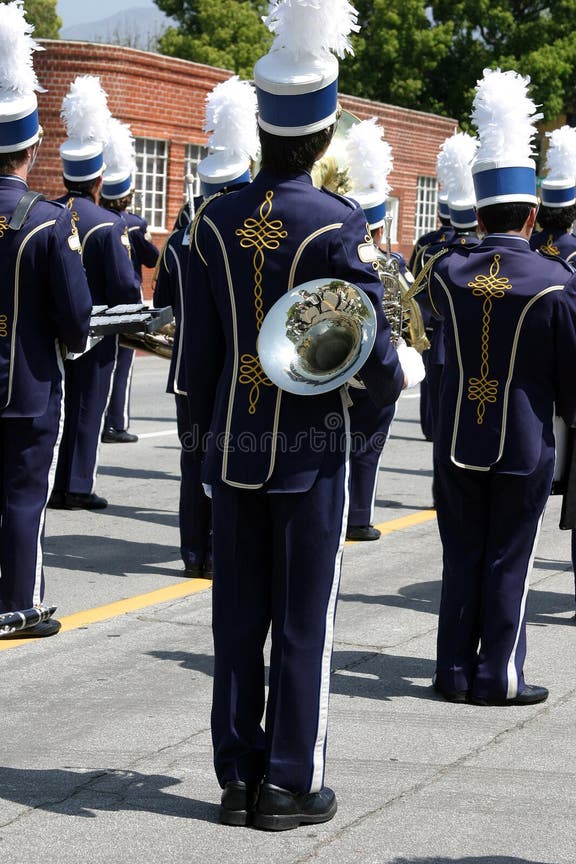 School band at parade editorial stock photo. Image of forces - 2503923