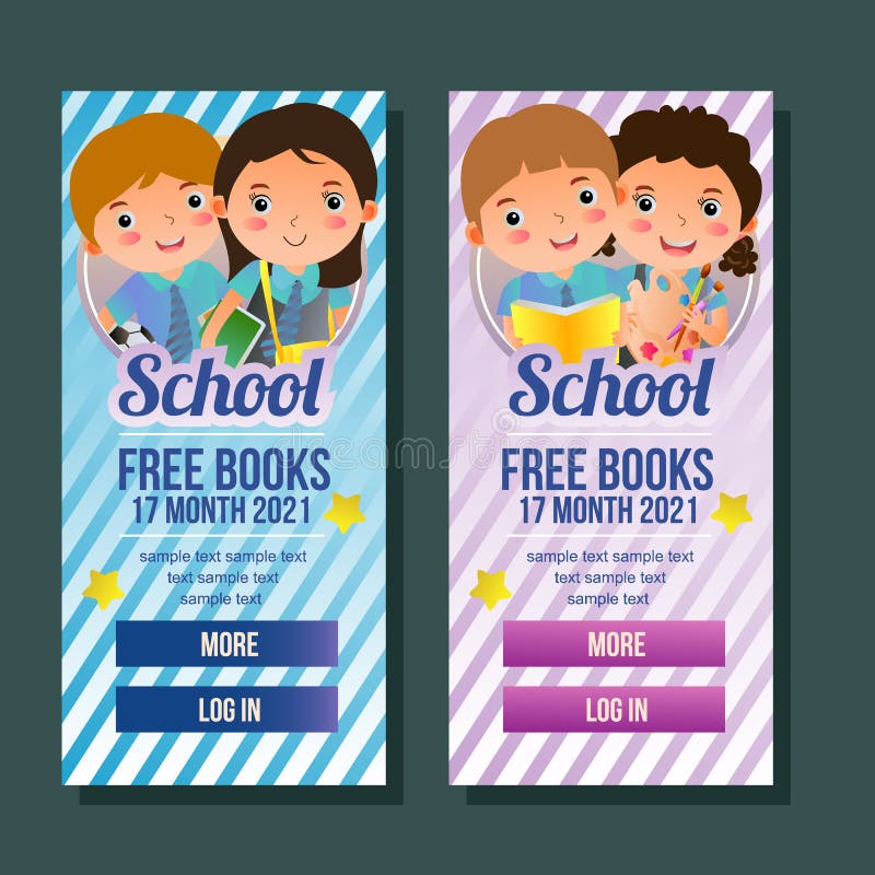 Vertical Banner Kids Education Stock Illustrations – 223 Vertical ...