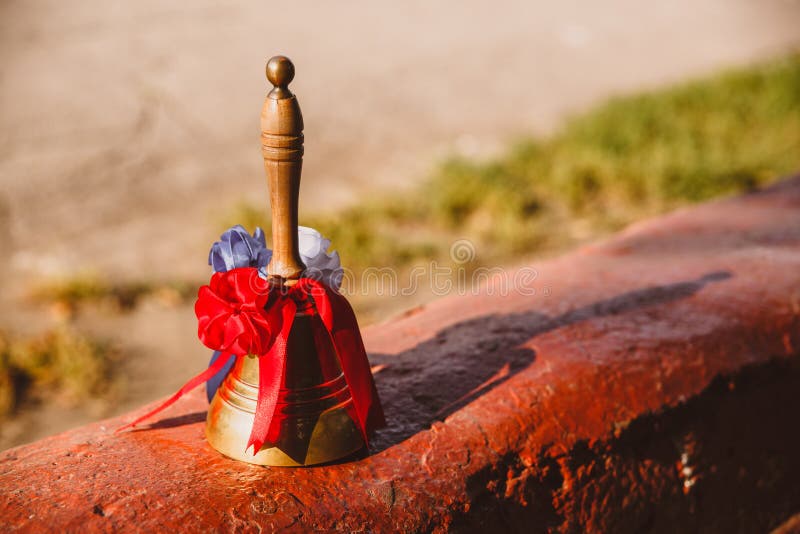 School Bell on the First of September Stock Photo - Image of bell ...