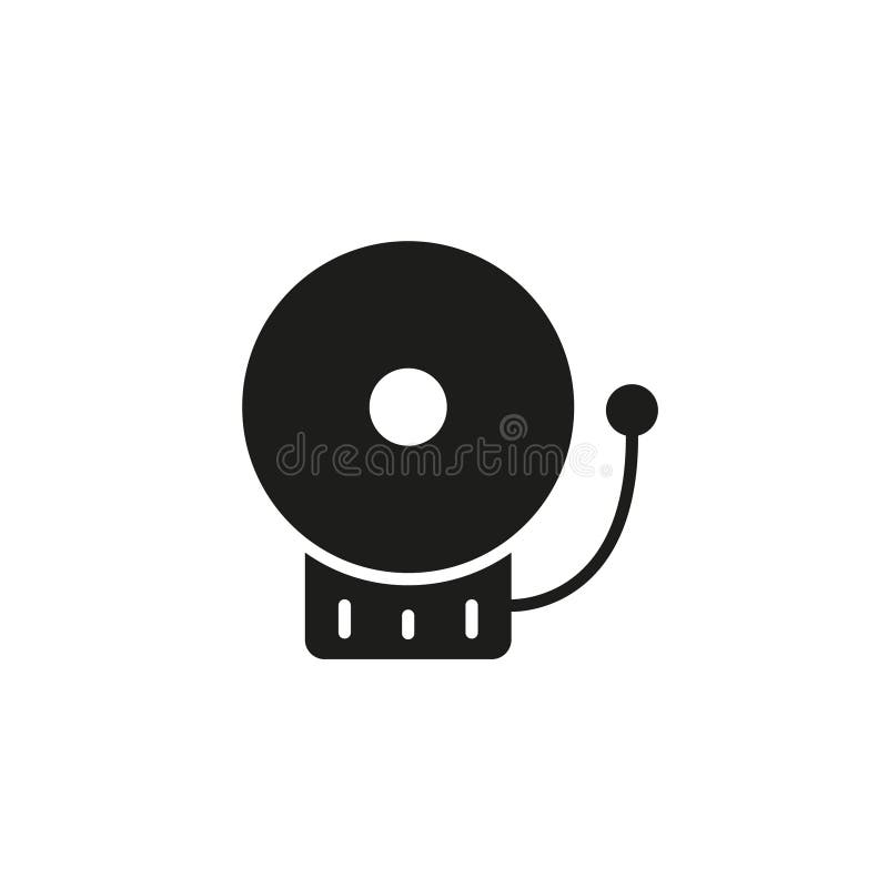 School bell icon stock vector. Illustration of metallic - 380250495