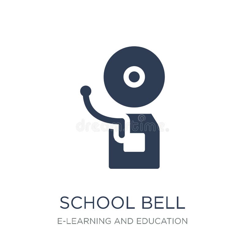 School Bell Icon. Trendy Flat Vector School Bell Icon on White B Stock ...