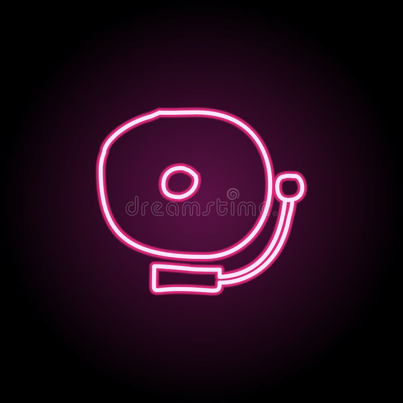School Bell Sketch Neon Icon. Simple Thin Line, Outline Vector of ... School Bell Sketch Neon Icon. Simple Thin Line, Outline Vector of ...