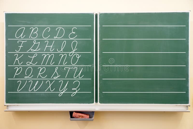 Blackboard alphabet stock image. Image of educated, board - 10343609