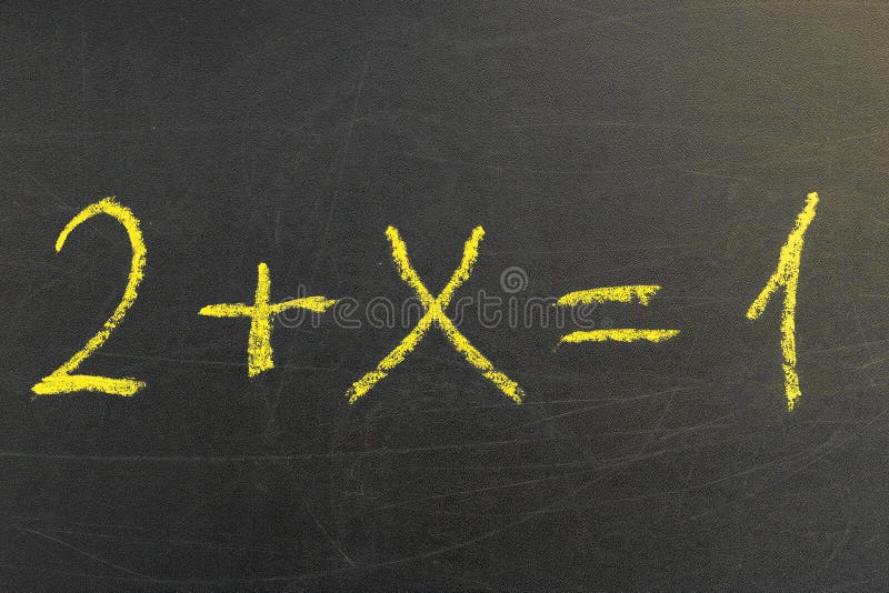School Blackboard with a Math Formula. Handwriting Simple Mathematical ...