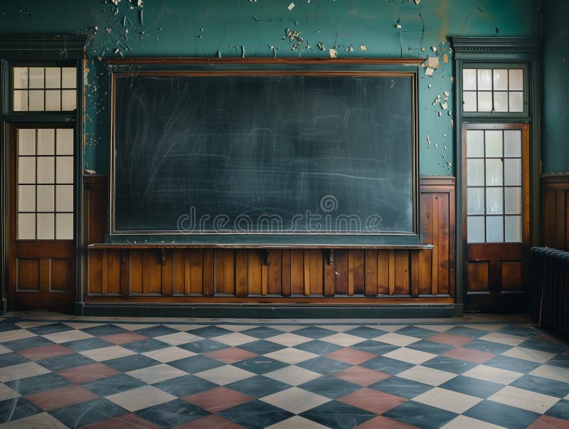 School Blackboard with Wooden Frame. Education and Ideas. by Generative ...