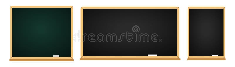 School Blackboards. Black Board with Wooden Frame, Rectangular and ...