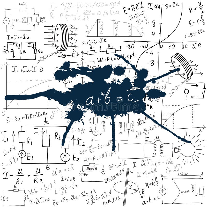 Formulas of physics. stock vector. Illustration of energy - 18529519