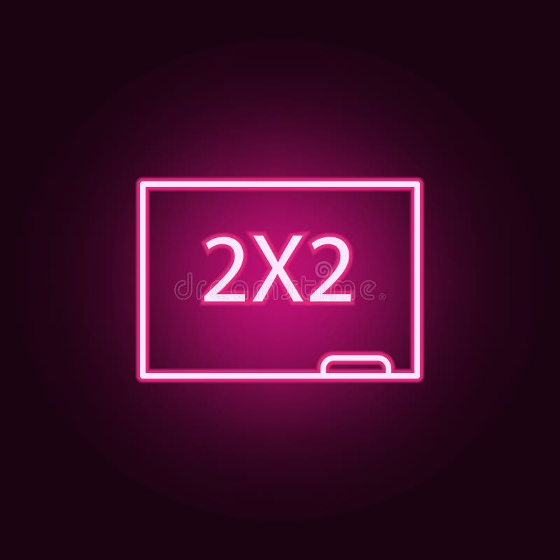 School Board with Formula Icon. Elements of Web in Neon Style Icons ...