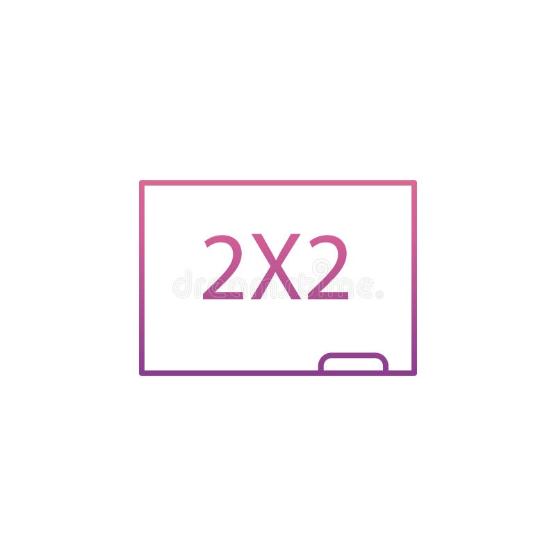 School Board with Formula Icon in Neon Style Stock Illustration ...