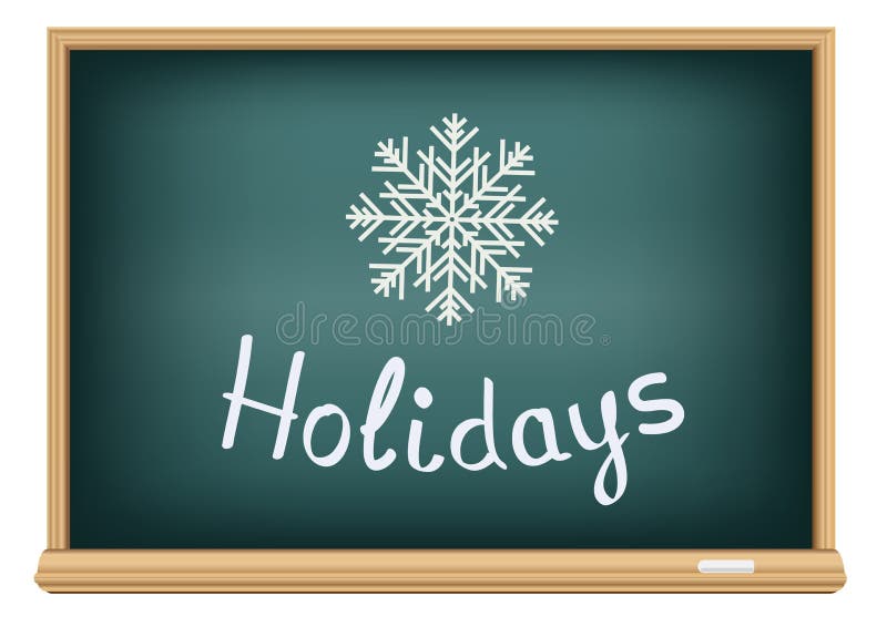 Yellow Road Signs with Inscriptions School Holidays Stock Illustration ...