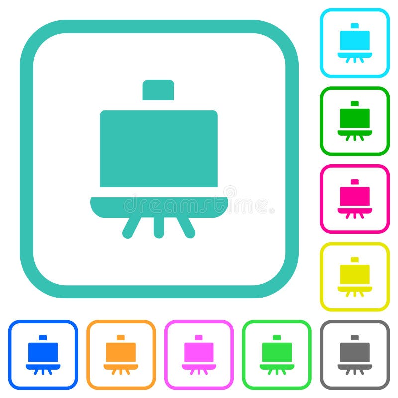 School Board on Stand Solid Vivid Colored Flat Icons Stock Vector ...