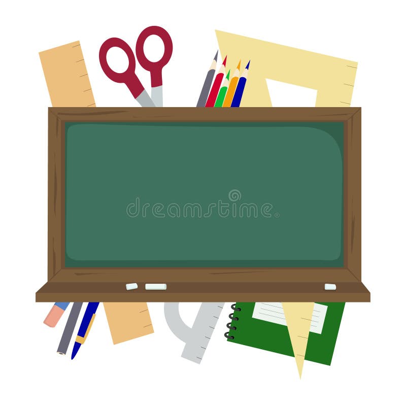 School Board and Teaching Aids. Time To Go To School, Time To Study ...