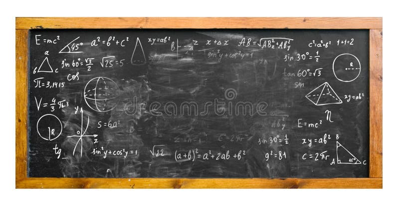 School Board on Which Mathematical Formulas and Expressions are Written ...