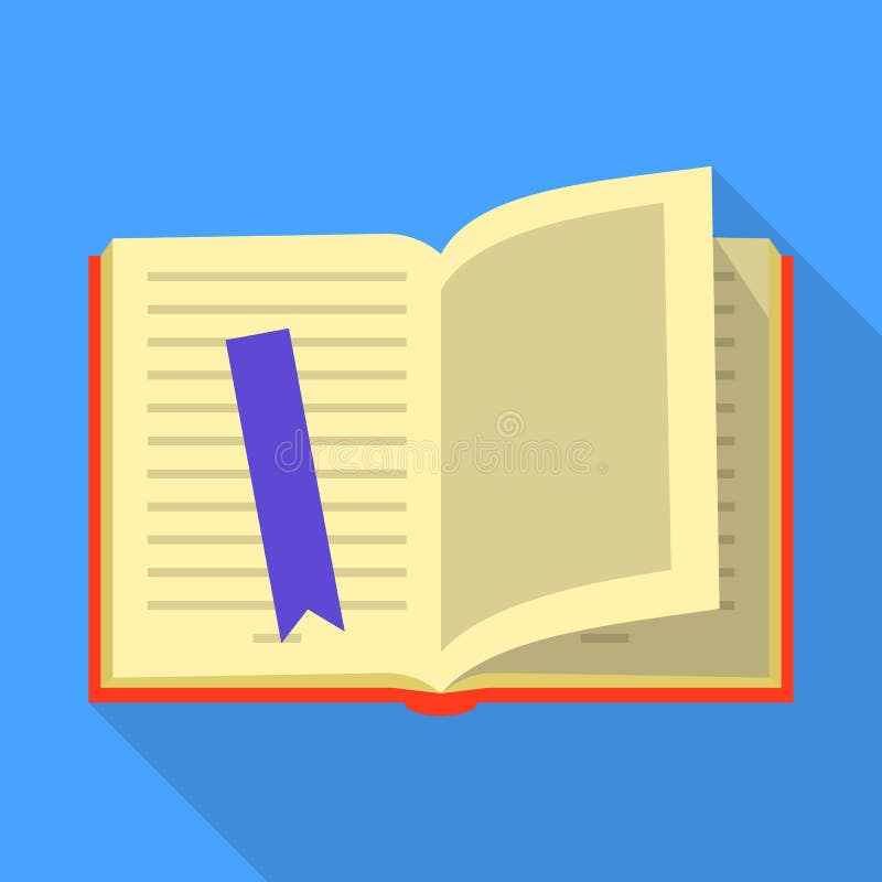 School Book Icon, Flat Style Stock Vector - Illustration of lecture ...