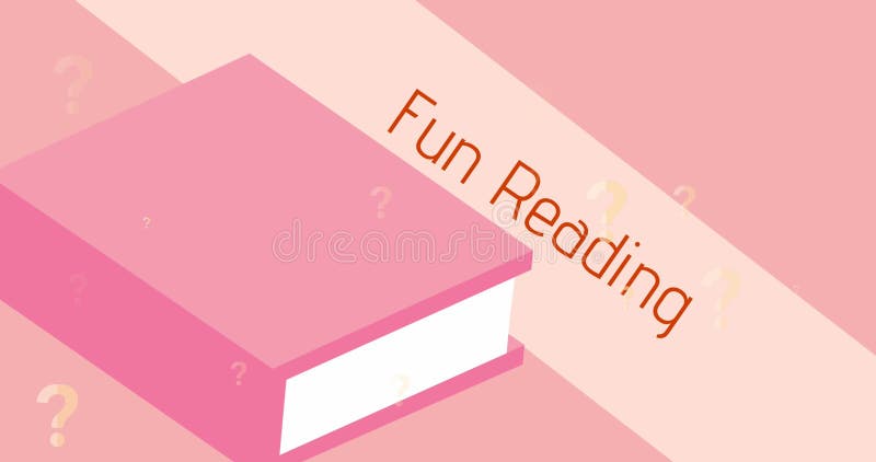 School Book Lying on Pink Surface, Titled Fun Reading Stock ...