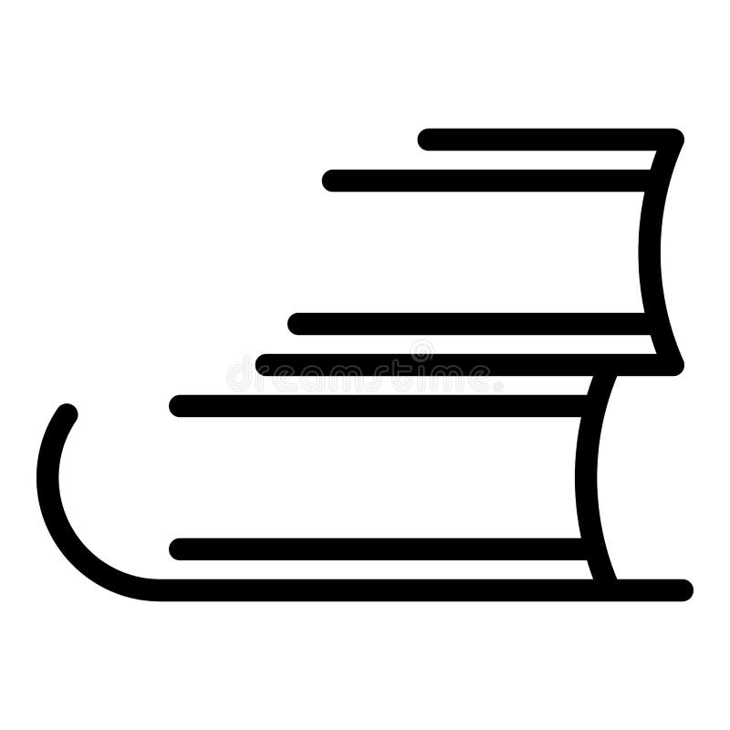 School Book Stack Icon, Outline Style Stock Vector - Illustration of ...