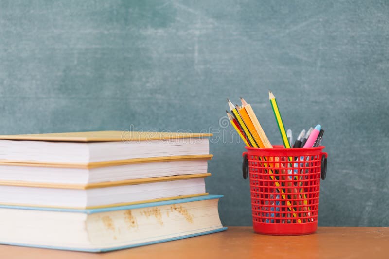 School Books on Desk, Education Concept Stock Image - Image of ...